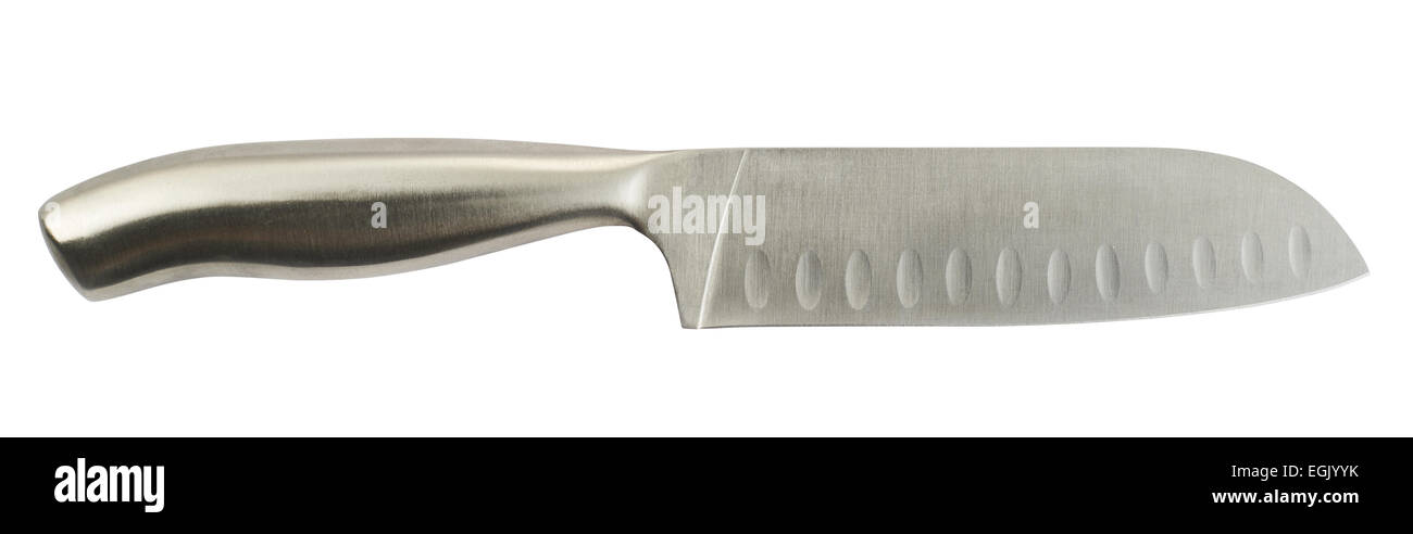 Stainless steel kitchen knife isolated Stock Photo - Alamy