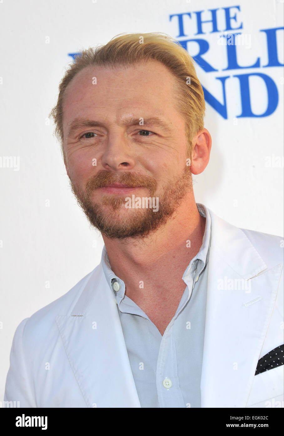 LOS ANGELES, CA - AUGUST 21, 2013: Simon Pegg at the Los Angeles ...