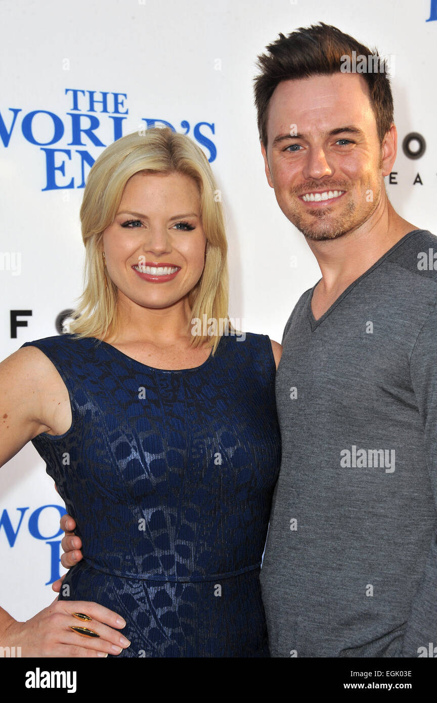 LOS ANGELES, CA - AUGUST 21, 2013: Megan Hilty & Brian Gallagher at the ...