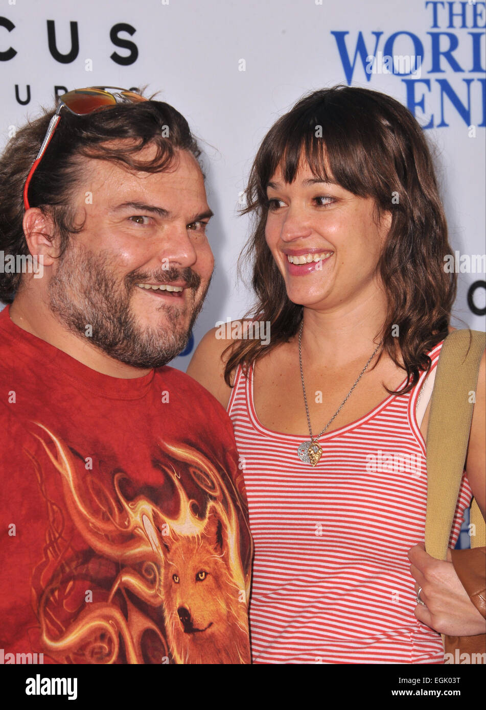 Jack black wife tanya los hi-res stock photography and images - Alamy