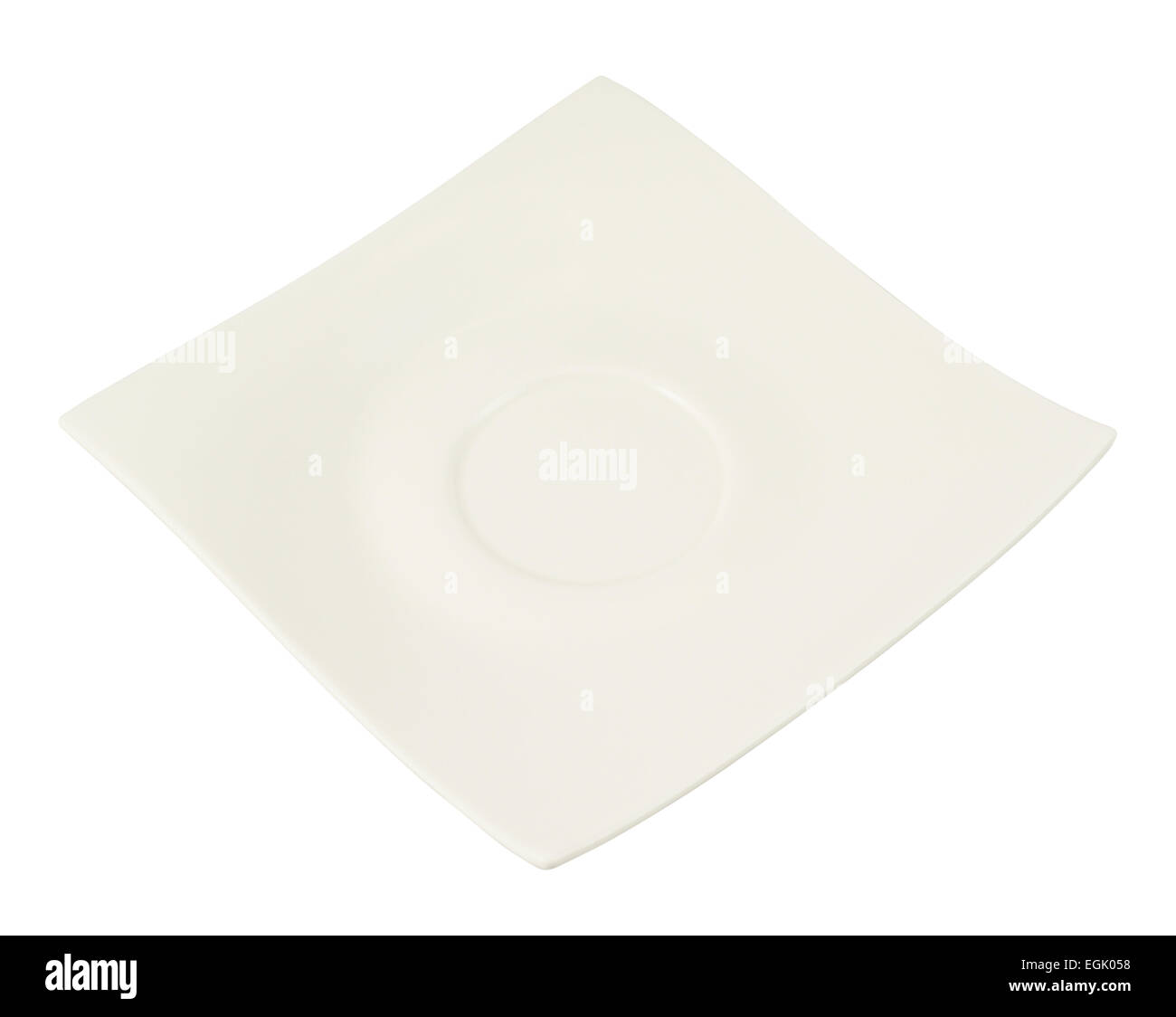 Square ceramic plate isolated Stock Photo - Alamy