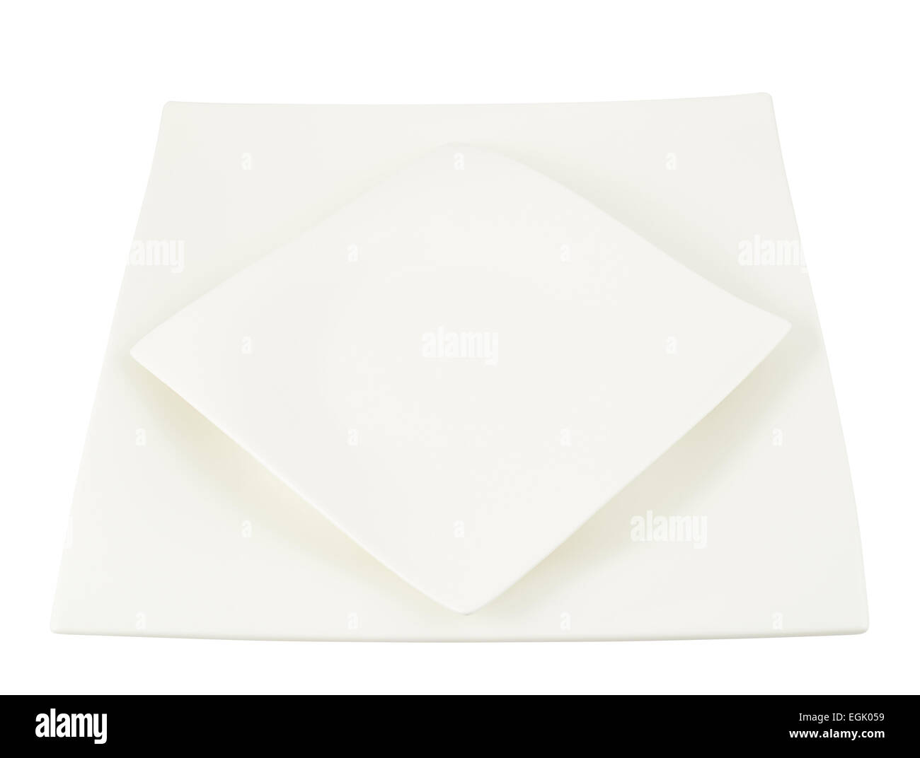 Two square ceramic plates composition Stock Photo - Alamy