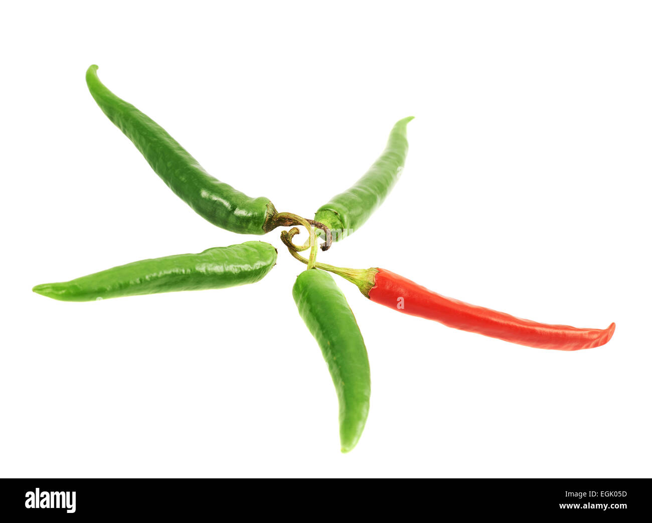 Star shape made of chili peppers Stock Photo - Alamy