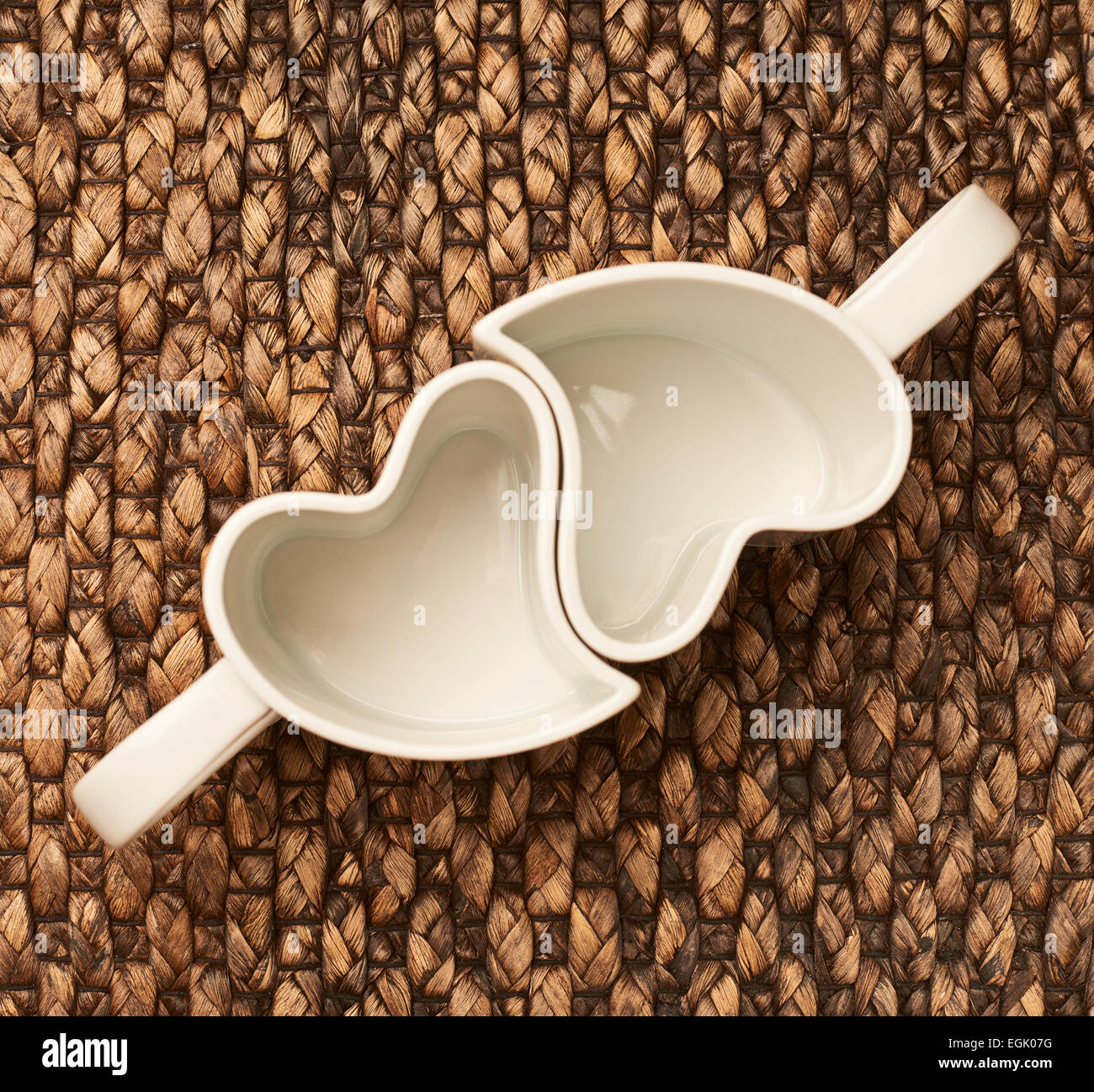 Heart shaped cups Stock Photo - Alamy