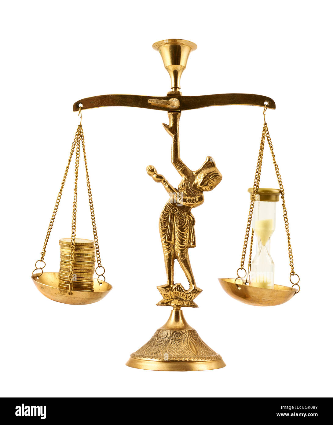 Time money scale balance Cut Out Stock Images & Pictures - Alamy