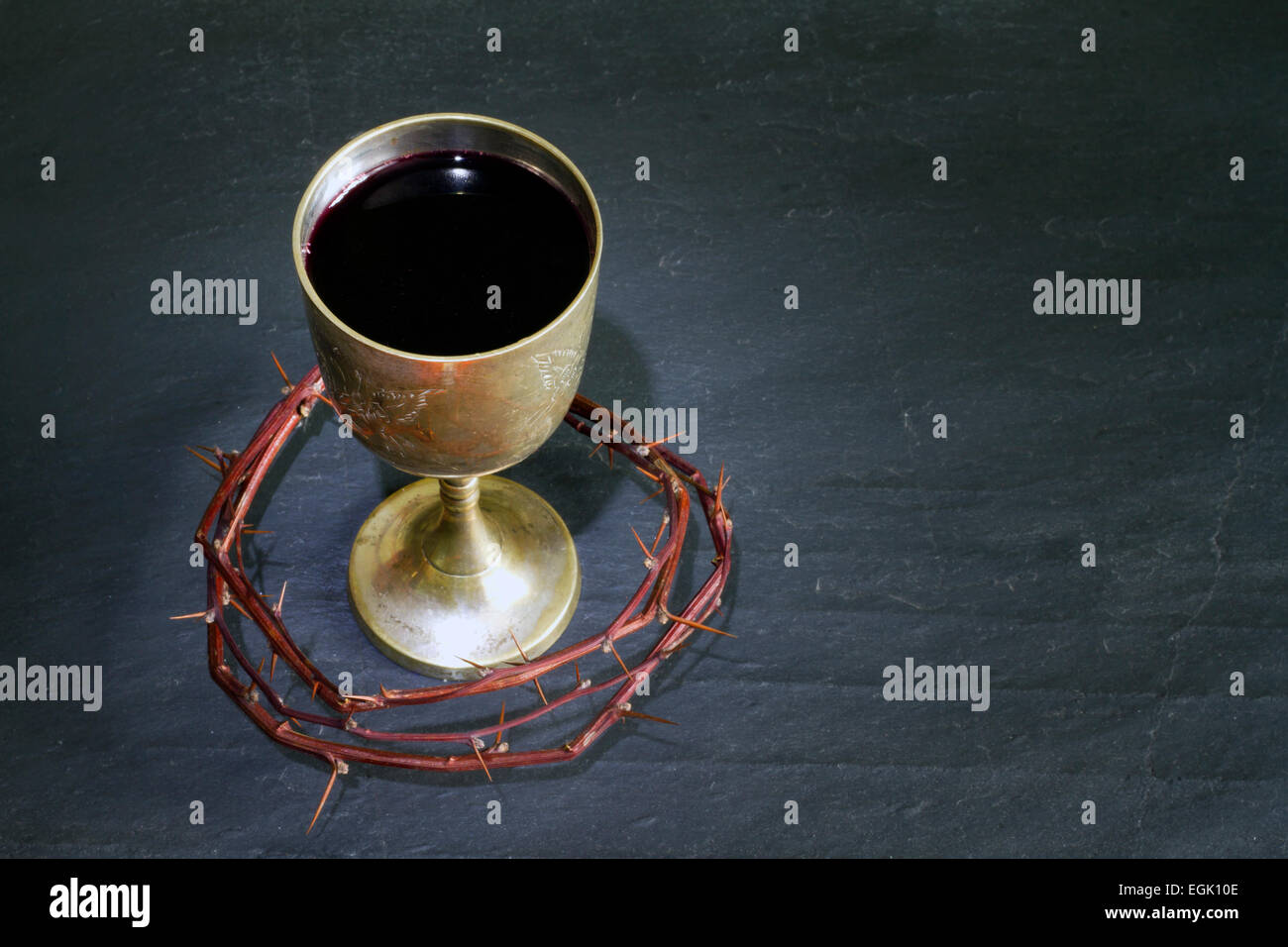 Crown of thorns and holy blood abstract religion concept Stock Photo ...