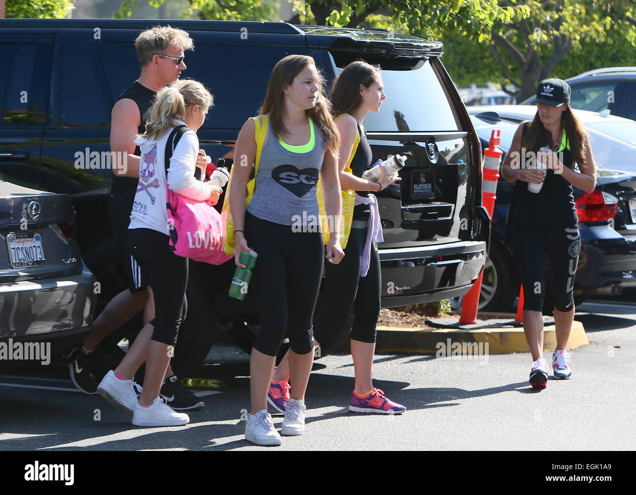Gordon Ramsay and his family visit SoulCycle to have a morning workout ...