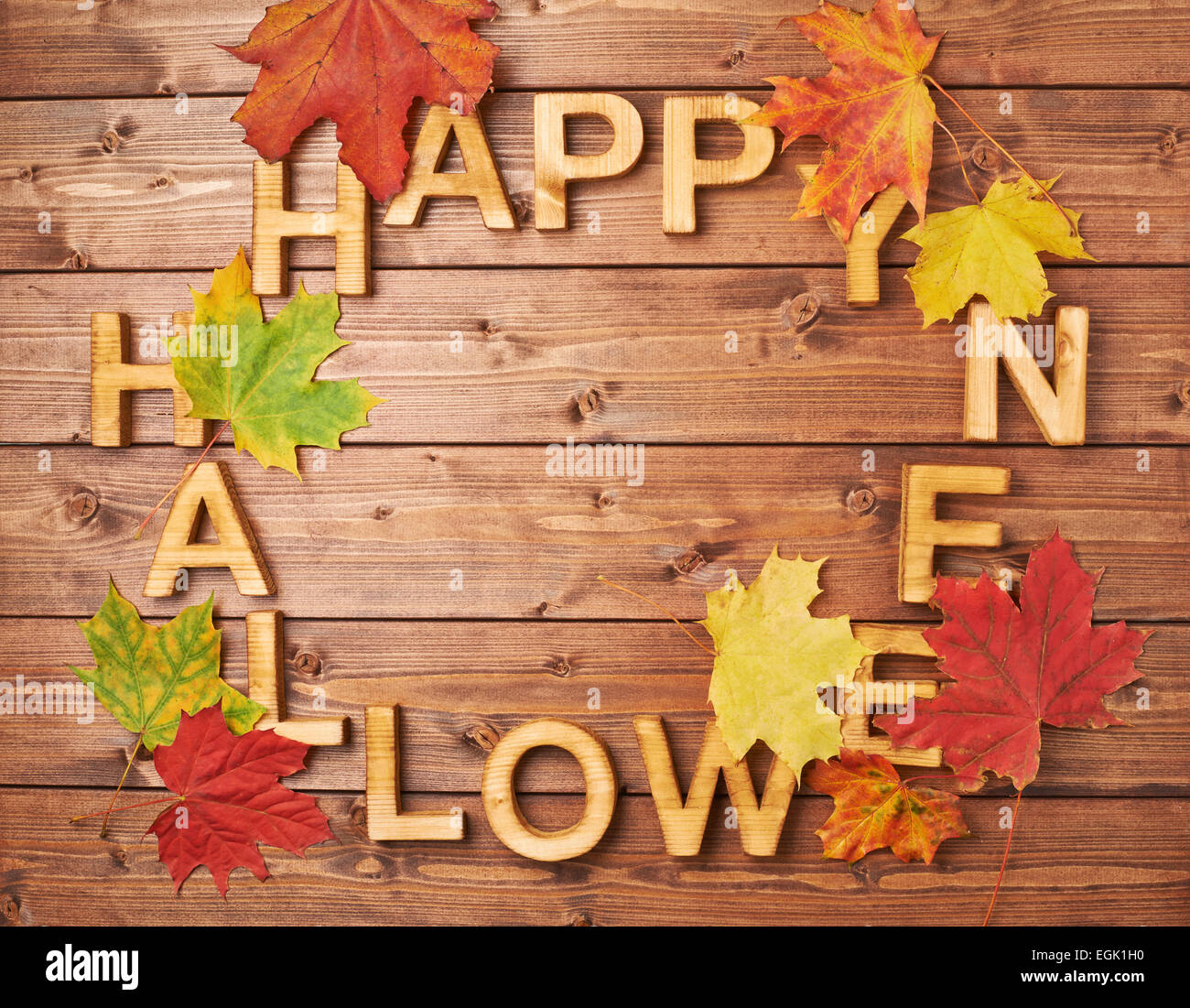 Happy halloween words composition Stock Photo - Alamy
