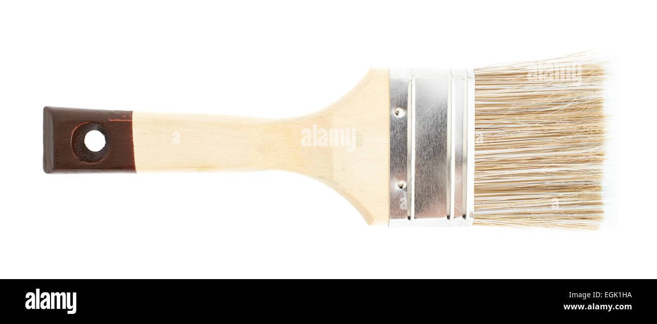 Wide paint brush isolated Stock Photo - Alamy
