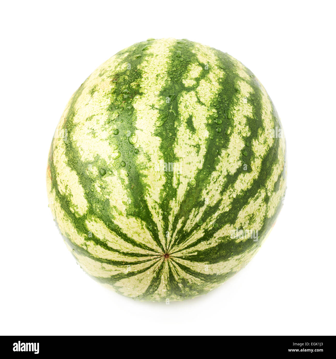 Ripe green watermelon fruit isolated Stock Photo - Alamy