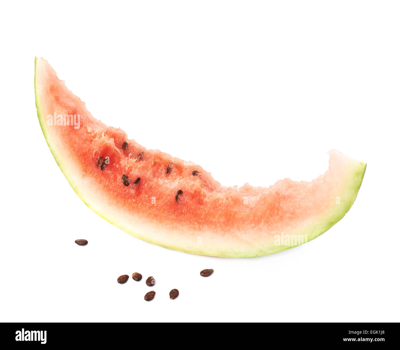 Crust of an eaten watermelon slice Stock Photo - Alamy