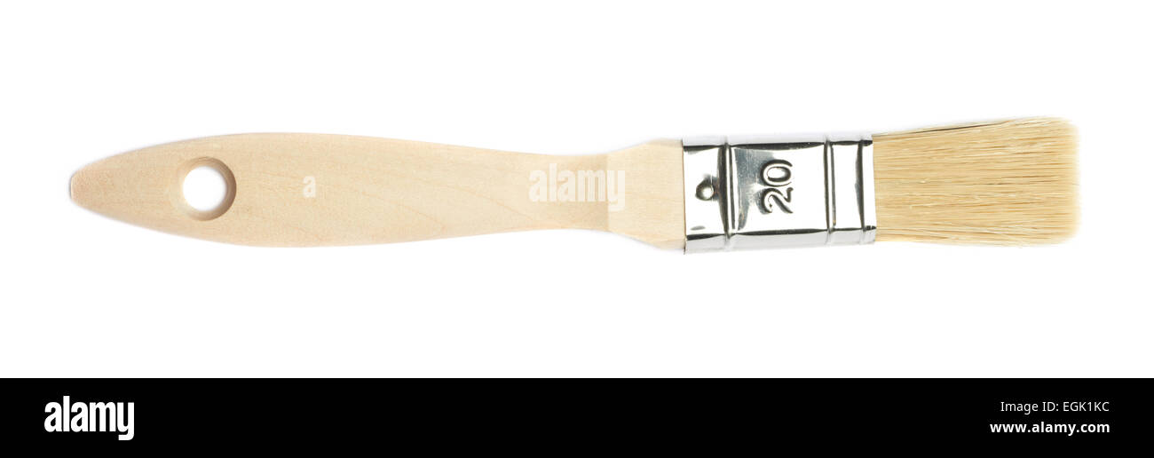 Wide paint brush isolated Stock Photo - Alamy
