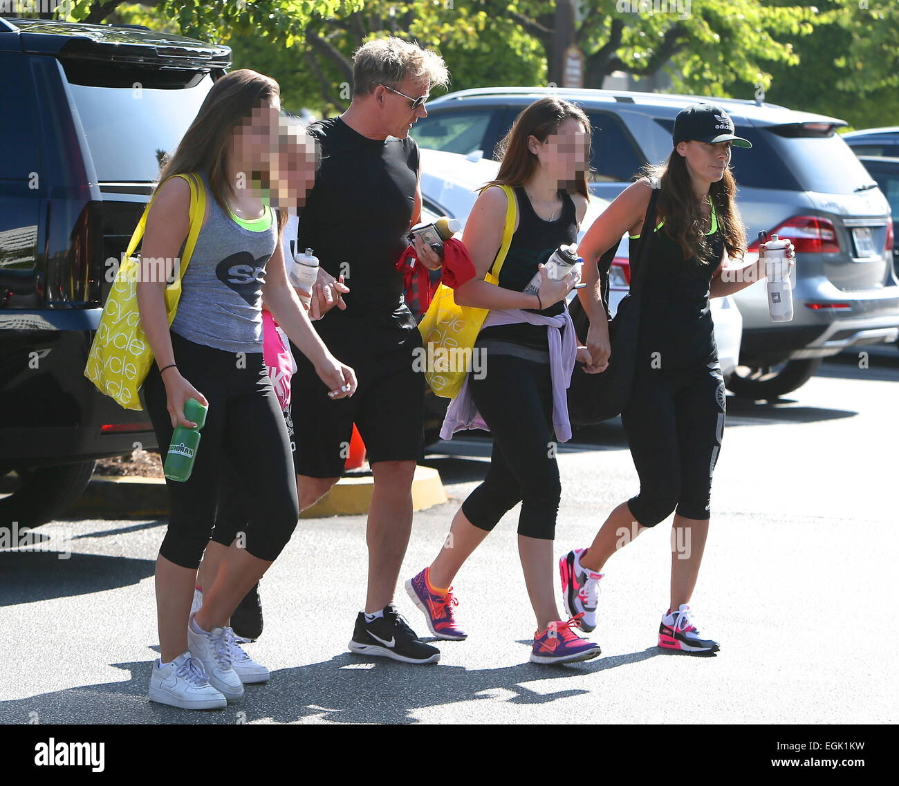 Gordon Ramsay and his family visit SoulCycle to have a morning workout ...