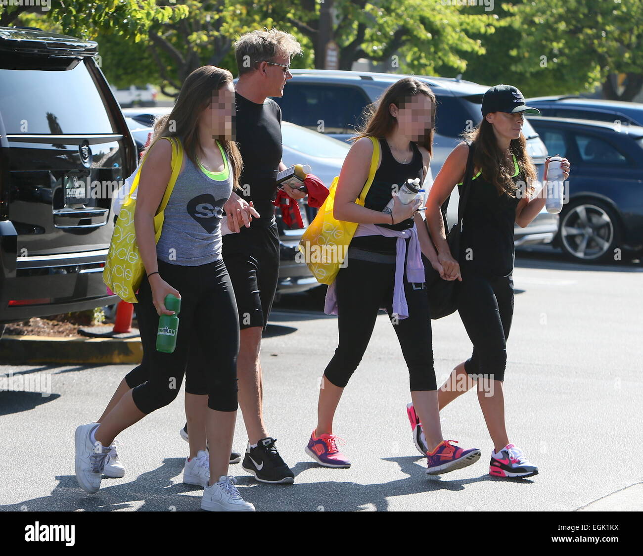 Gordon Ramsay and his family visit SoulCycle to have a morning workout ...