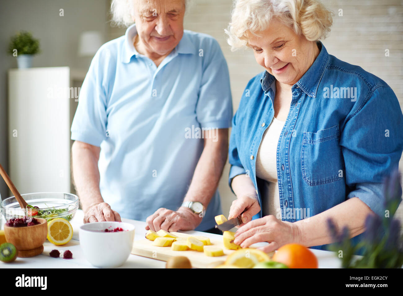 Kitchen Mom Son Wash Fruits And Vegetables Stock Photo 148446697 Alamy