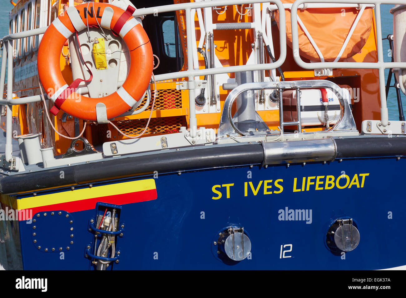 RNLI lifeboat on slipway St Ives Cornwall England Europe Stock Photo ...