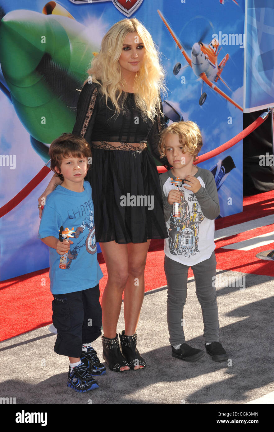 LOS ANGELES, CA - AUGUST 5, 2013: Ashlee Simpson at the world premiere ...
