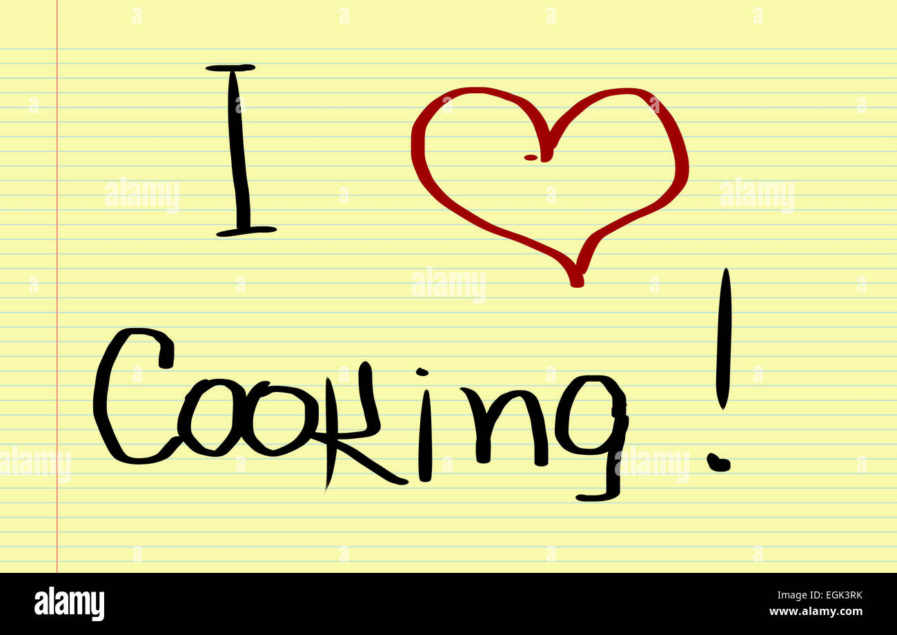 I Love Cooking Concept Stock Photo - Alamy