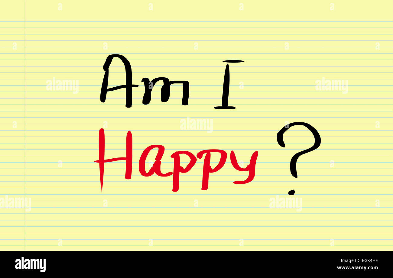 Am I Happy Concept Stock Photo - Alamy
