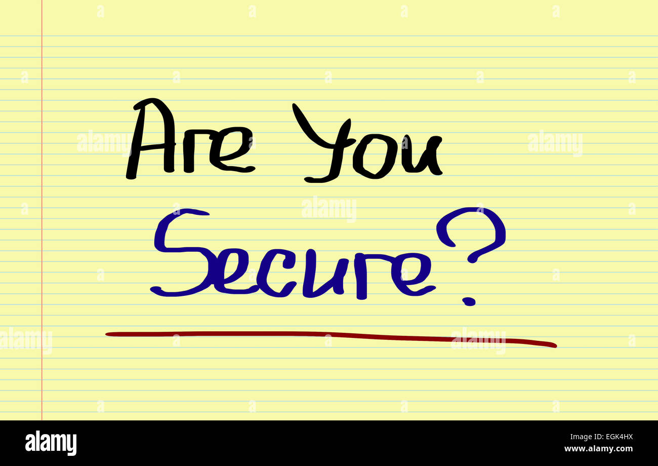 Are You Secure Concept Stock Photo - Alamy