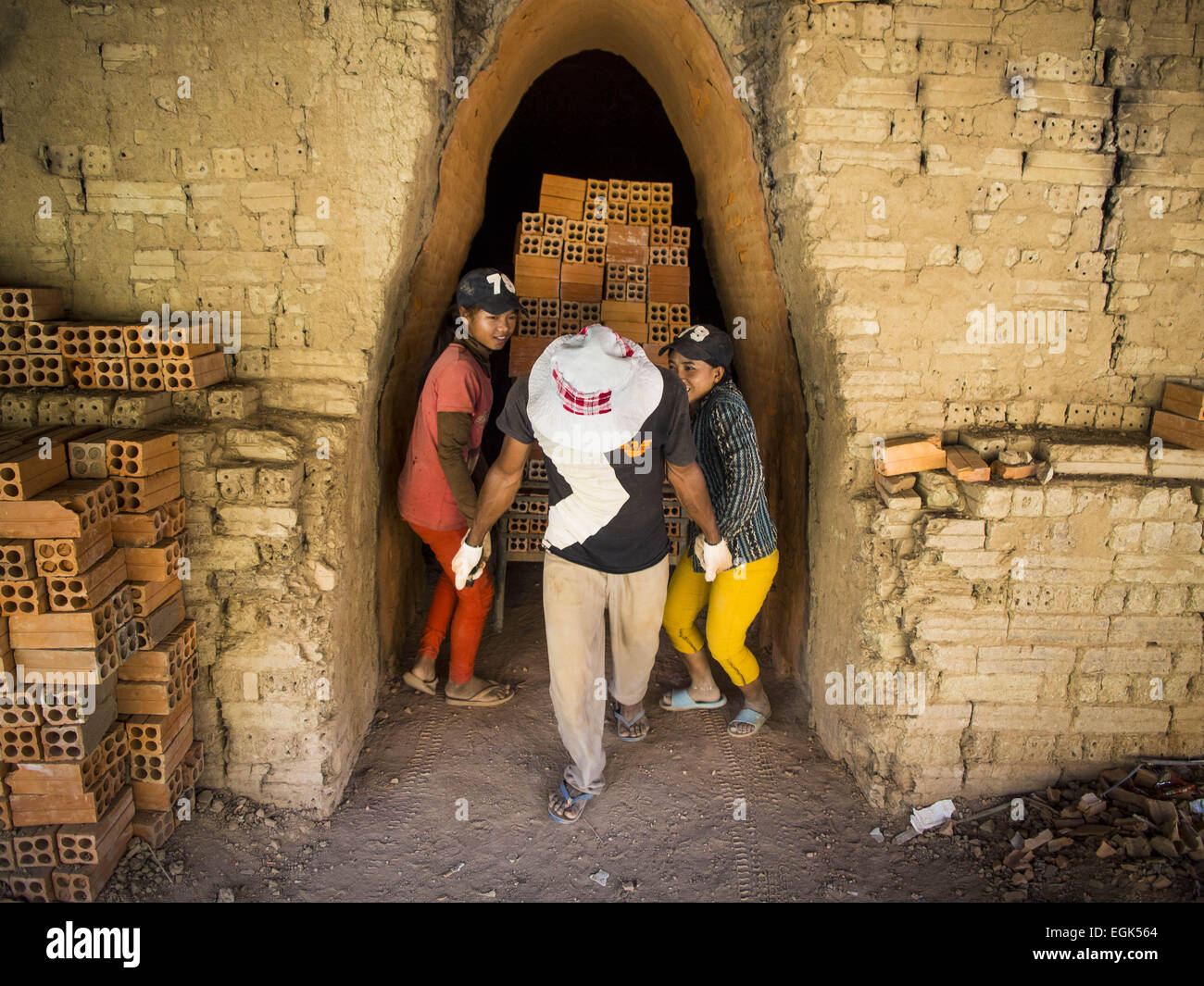 Cambodia brick factory hi-res stock photography and images - Alamy