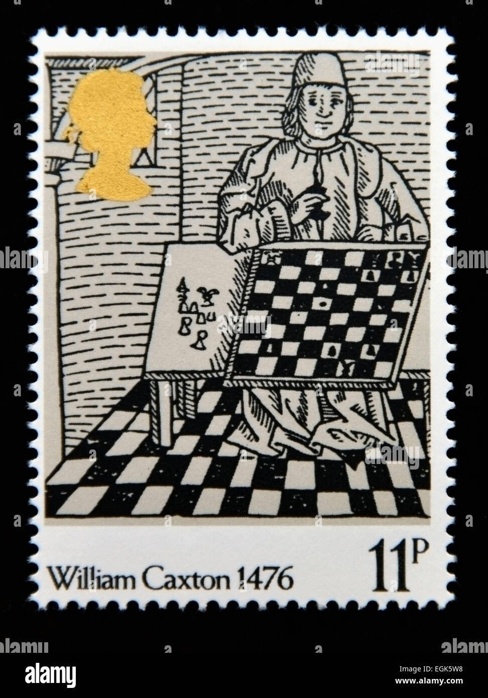 Postage stamp. Great Britain. Queen Elizabeth II. 1976. 500th ...