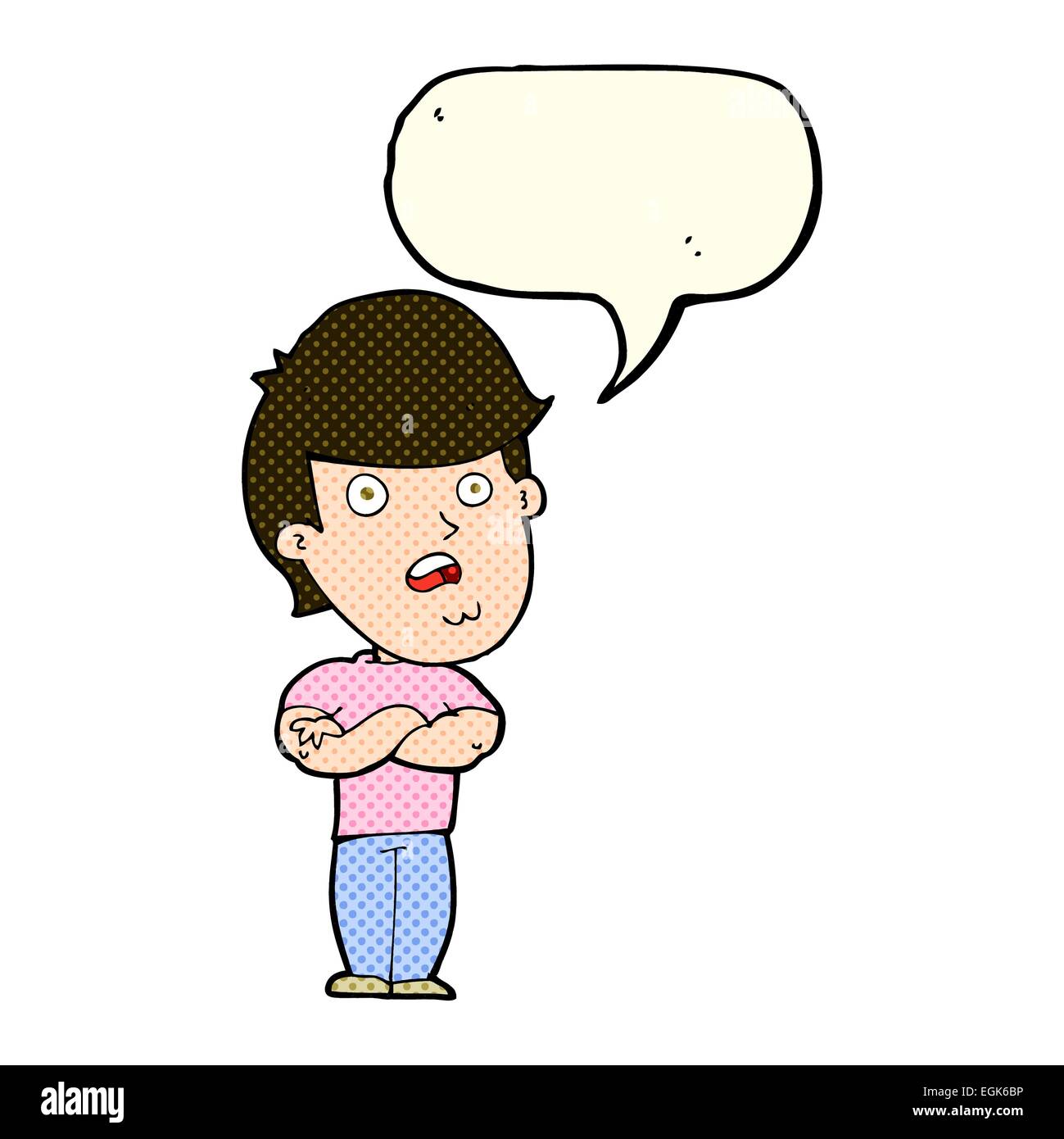 cartoon disappointed man with speech bubble Stock Vector Image & Art ...