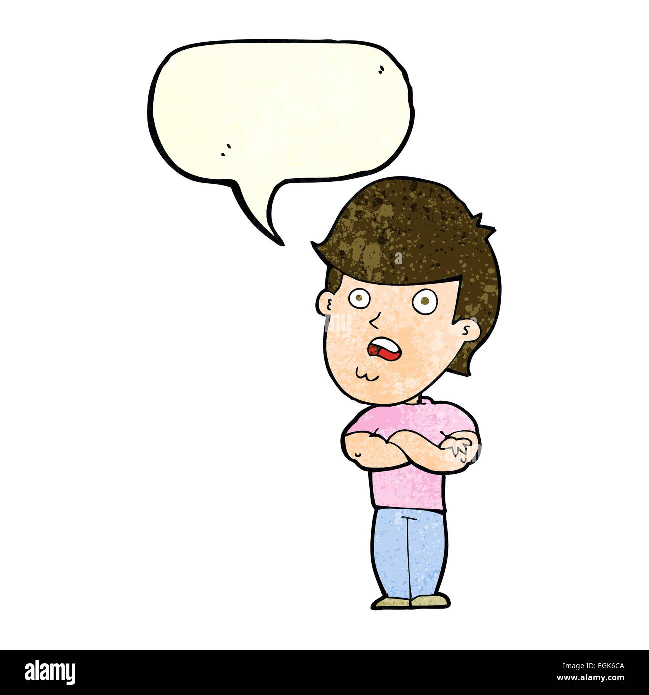 cartoon disappointed man with speech bubble Stock Vector Image & Art ...