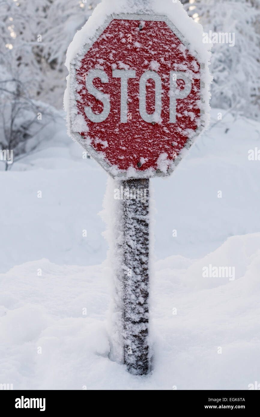 Lapland road sign hi-res stock photography and images - Alamy