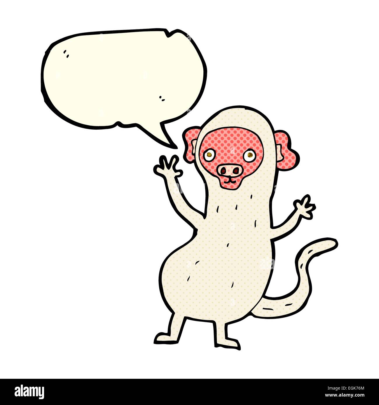 cartoon monkey with speech bubble Stock Vector Image & Art - Alamy