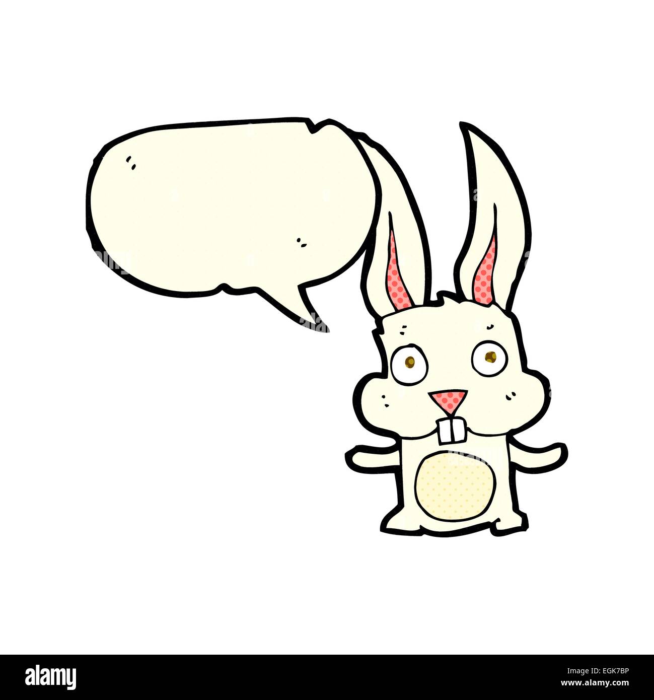 cartoon rabbit with speech bubble Stock Vector Image & Art - Alamy