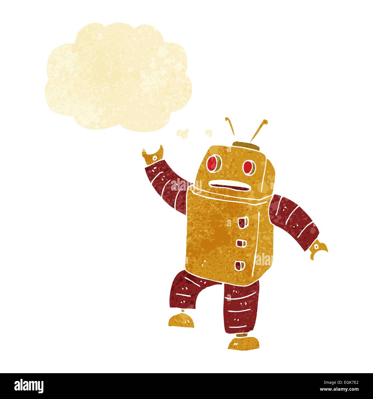 cartoon robot with thought bubble Stock Vector Image & Art - Alamy