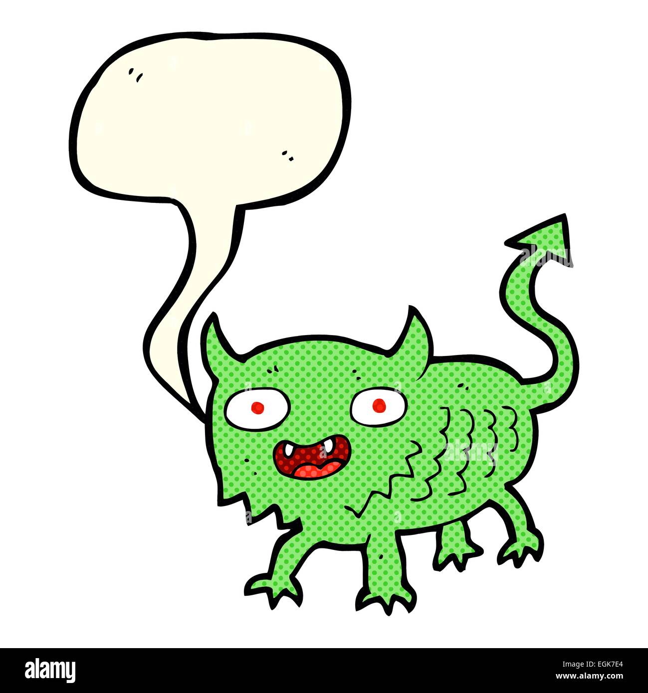 Cartoon demon speech bubble hi-res stock photography and images - Alamy