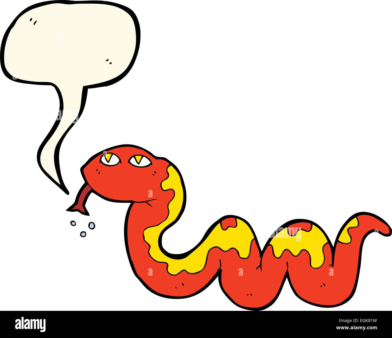 cartoon snake with speech bubble Stock Vector Image & Art - Alamy