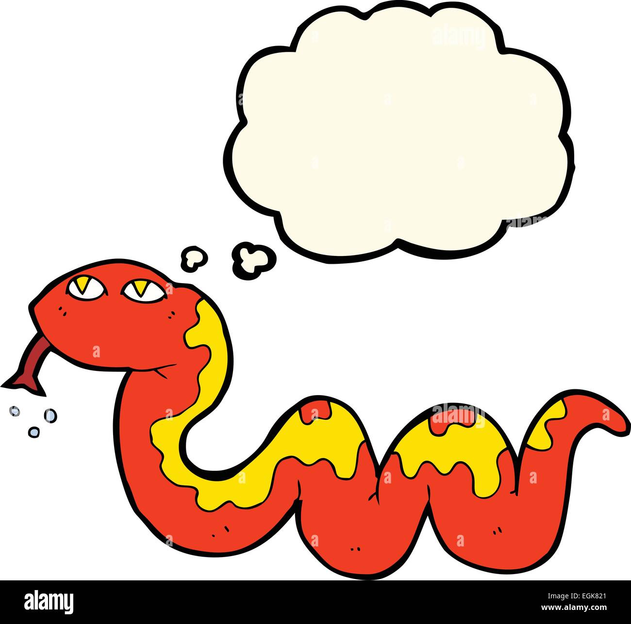cartoon snake with thought bubble Stock Vector Image & Art - Alamy