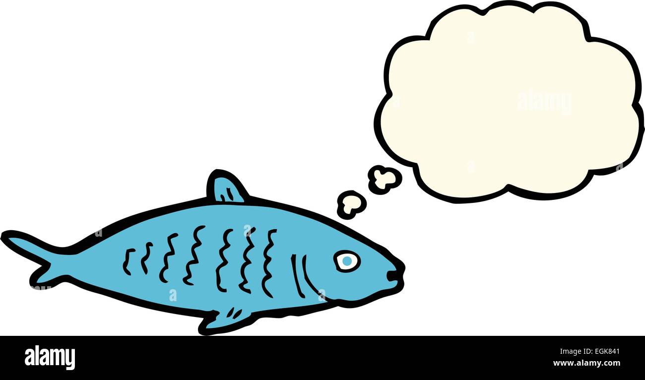 cartoon fish with thought bubble Stock Vector Image & Art - Alamy