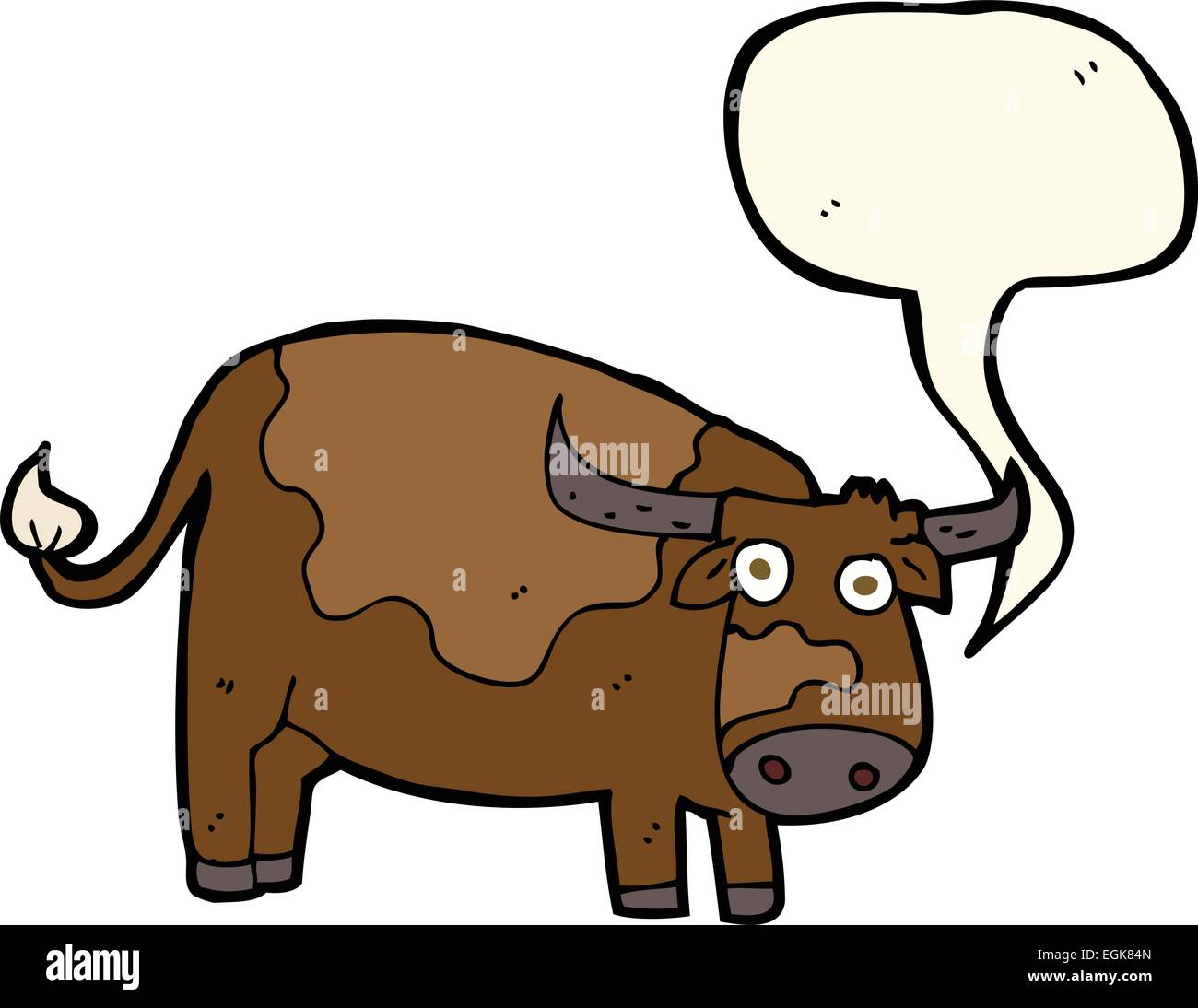 cartoon cow with speech bubble Stock Vector Image & Art - Alamy