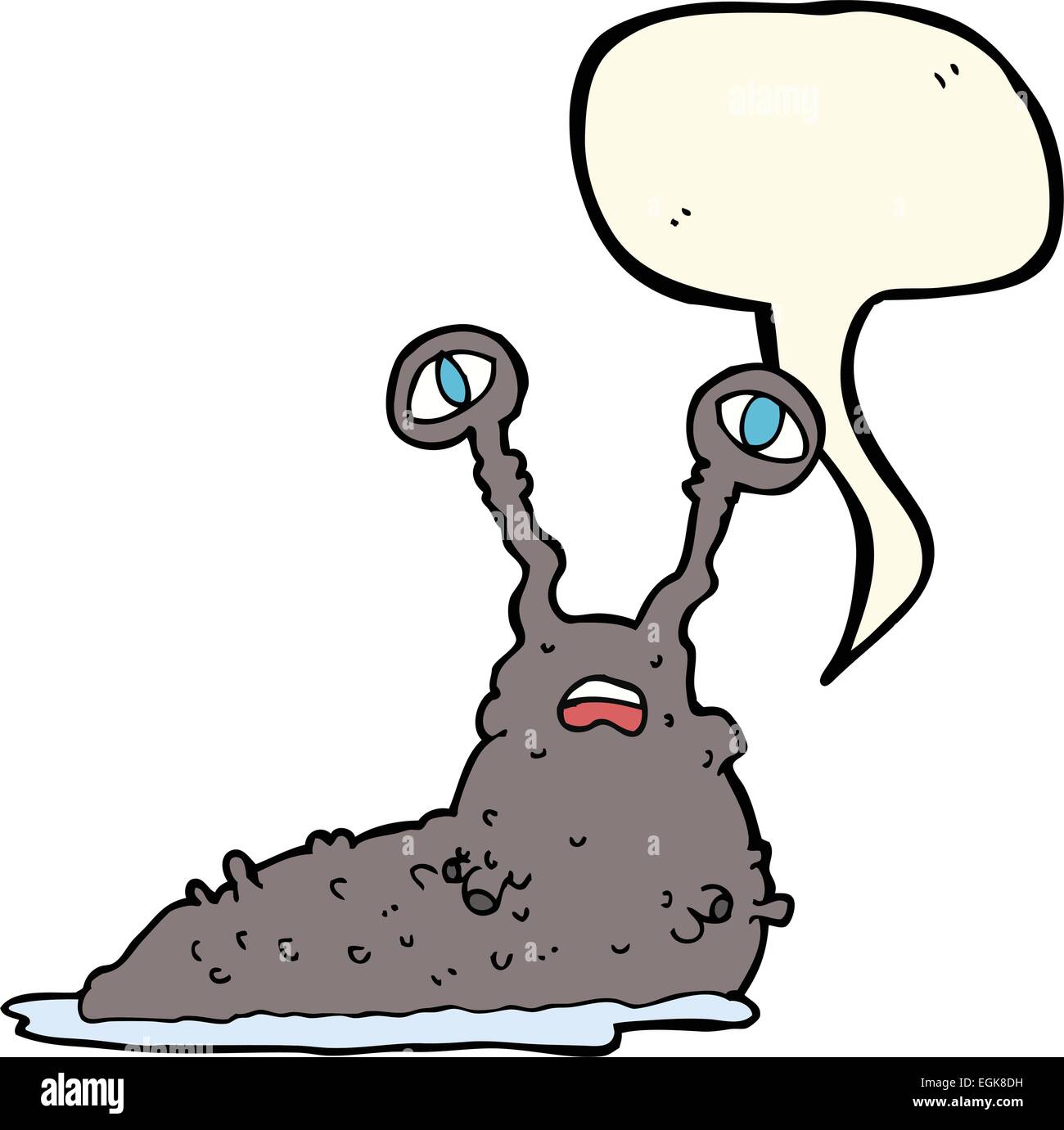 cartoon gross slug with speech bubble Stock Vector Image & Art - Alamy
