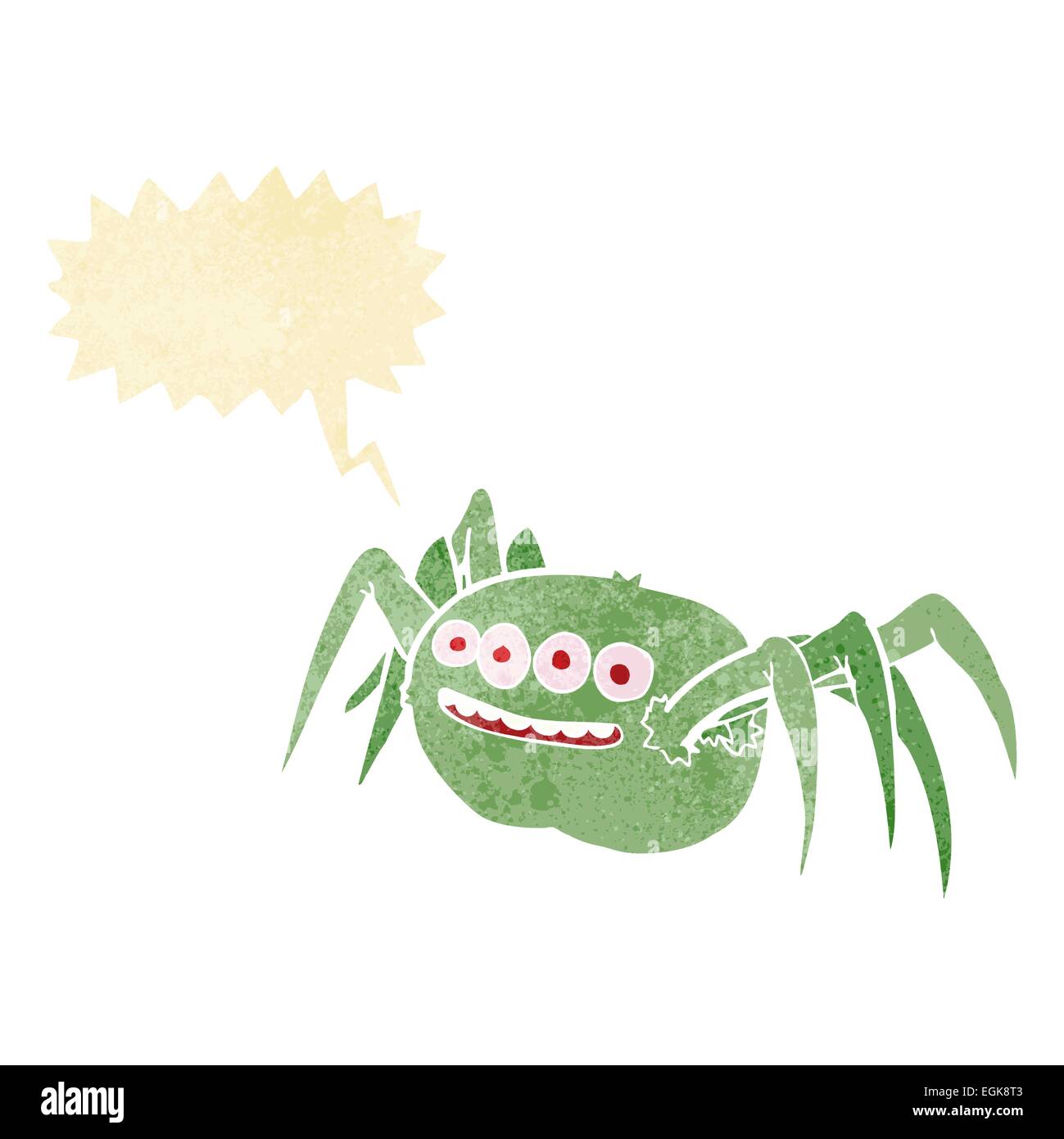 cartoon spooky spider with speech bubble Stock Vector Image & Art - Alamy