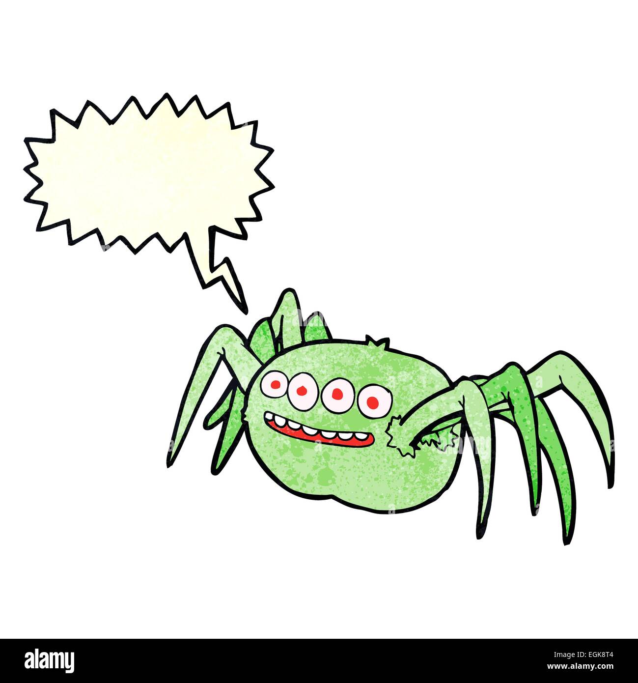cartoon spooky spider with speech bubble Stock Vector Image & Art - Alamy