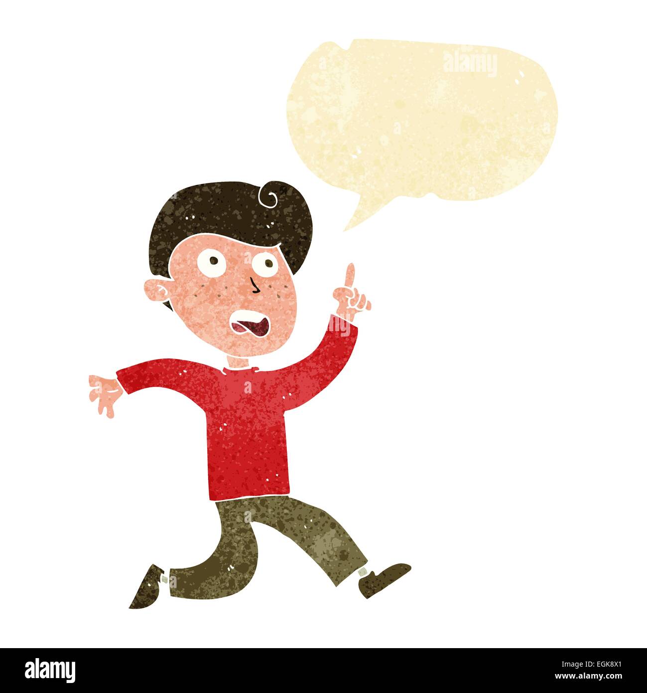 cartoon boy panicking with speech bubble Stock Vector Image & Art - Alamy