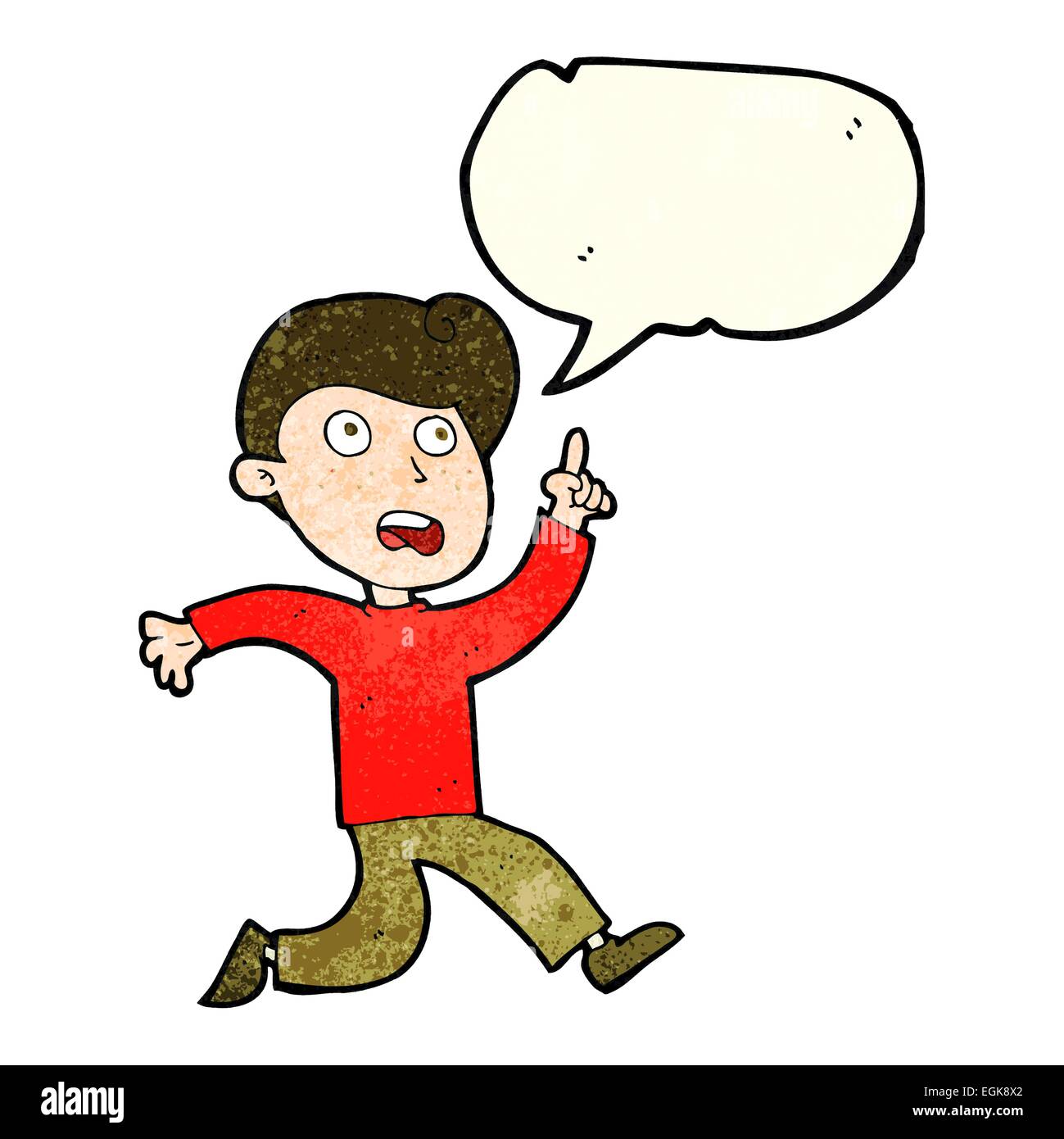 cartoon boy panicking with speech bubble Stock Vector Image & Art - Alamy