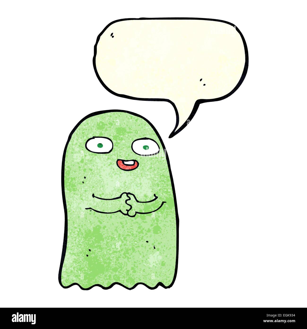 funny cartoon ghost with speech bubble Stock Vector Image & Art - Alamy