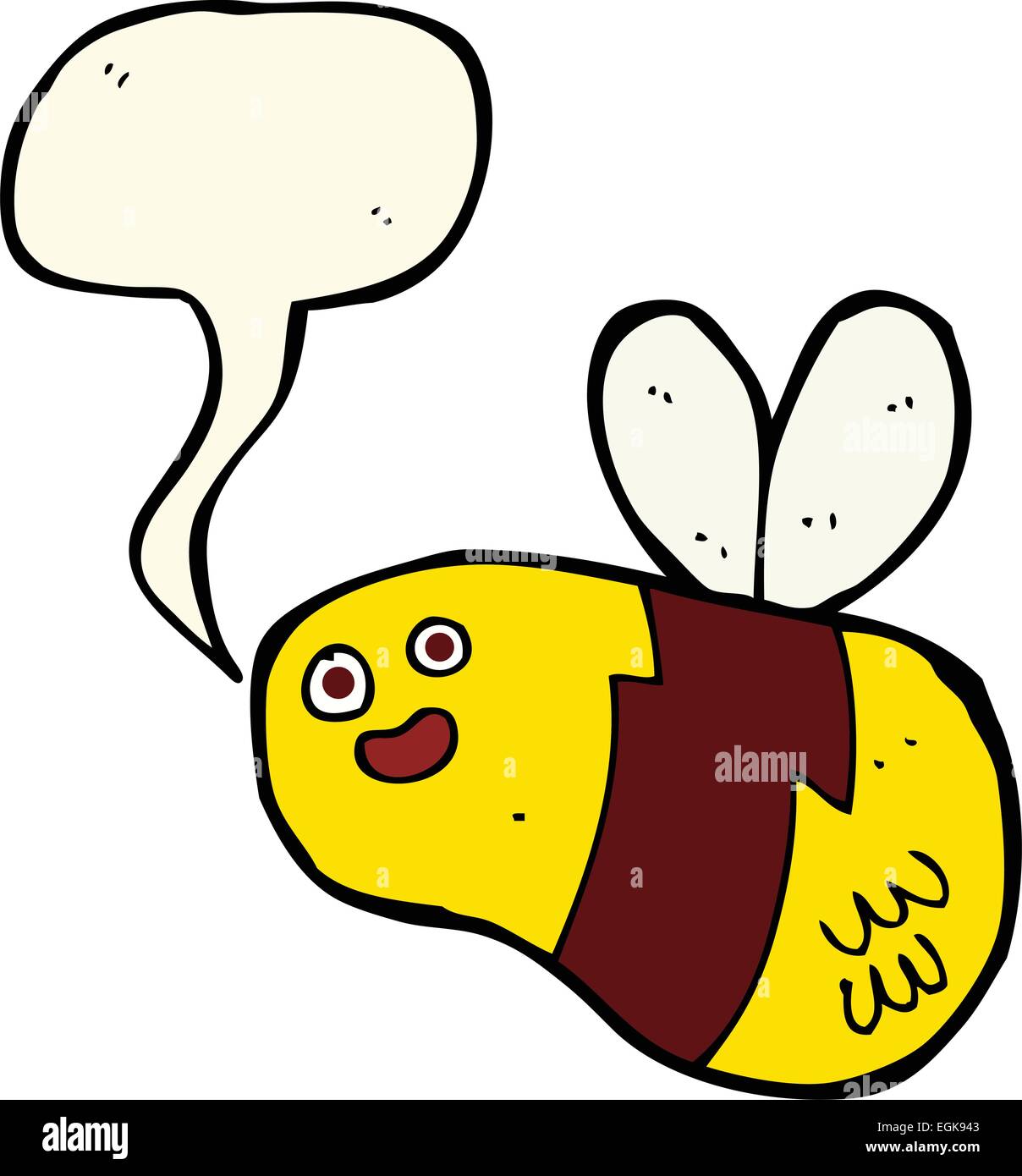 cartoon bee with speech bubble Stock Vector Image & Art - Alamy