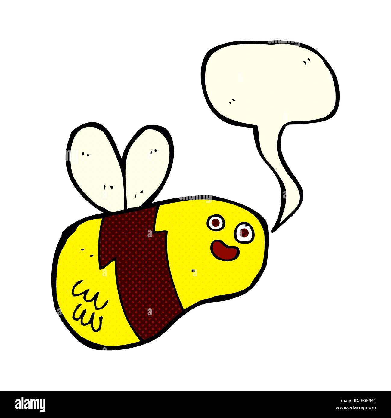 cartoon bee with speech bubble Stock Vector Image & Art - Alamy