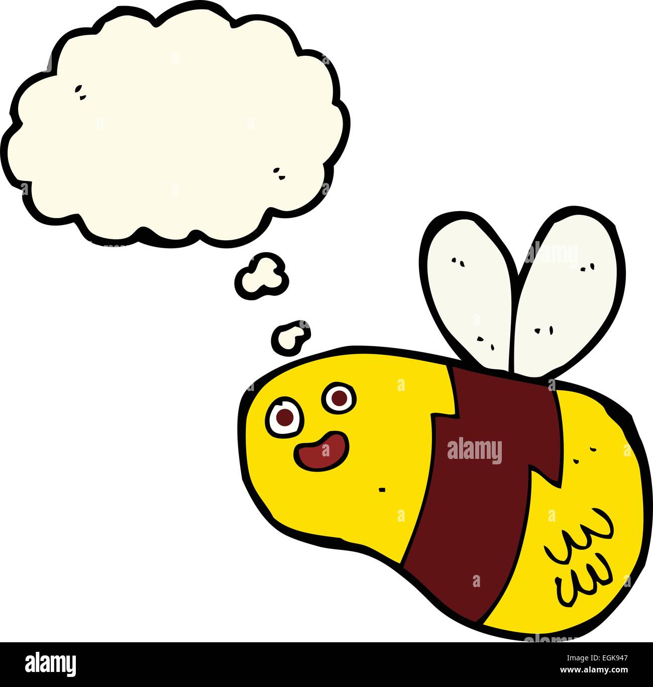 cartoon bee with thought bubble Stock Vector Image & Art - Alamy