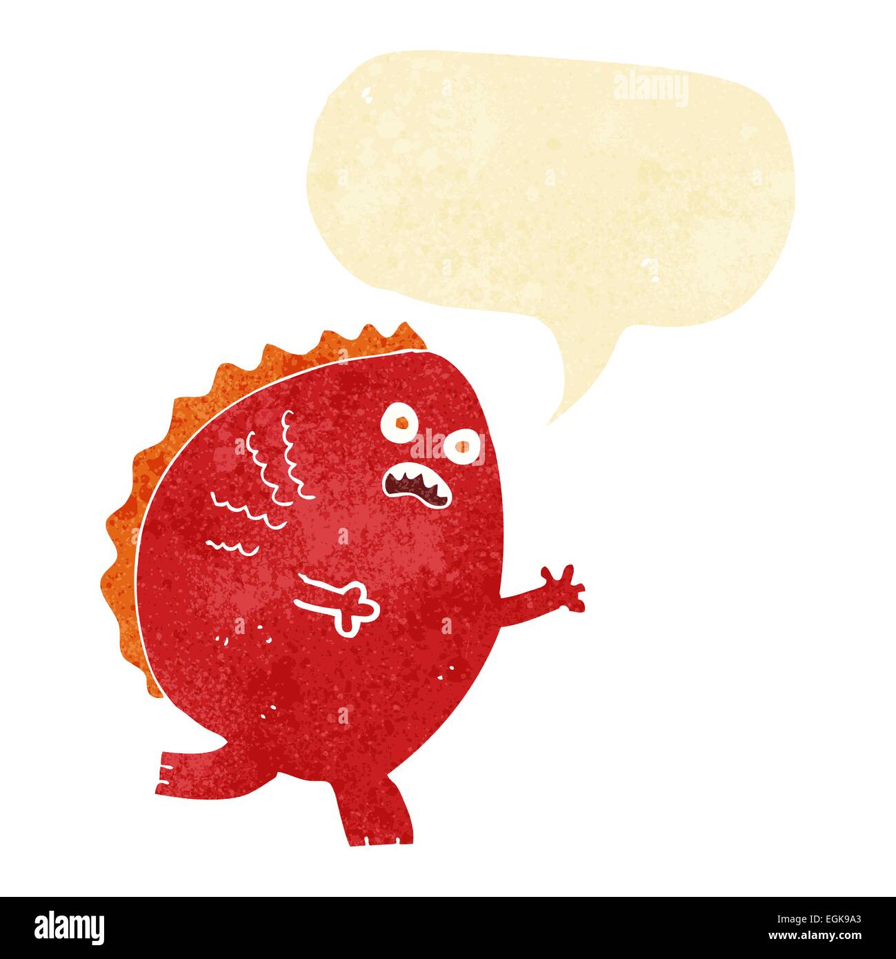 cartoon monster with speech bubble Stock Vector Image & Art - Alamy