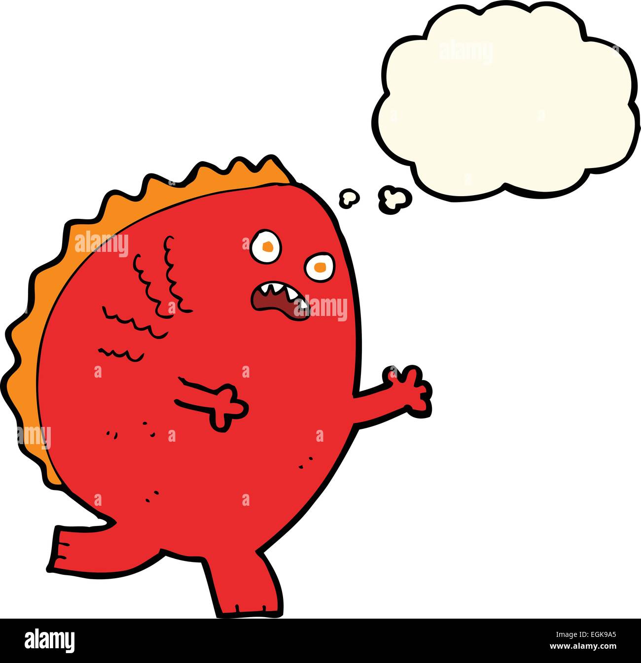 cartoon monster with thought bubble Stock Vector Image & Art - Alamy