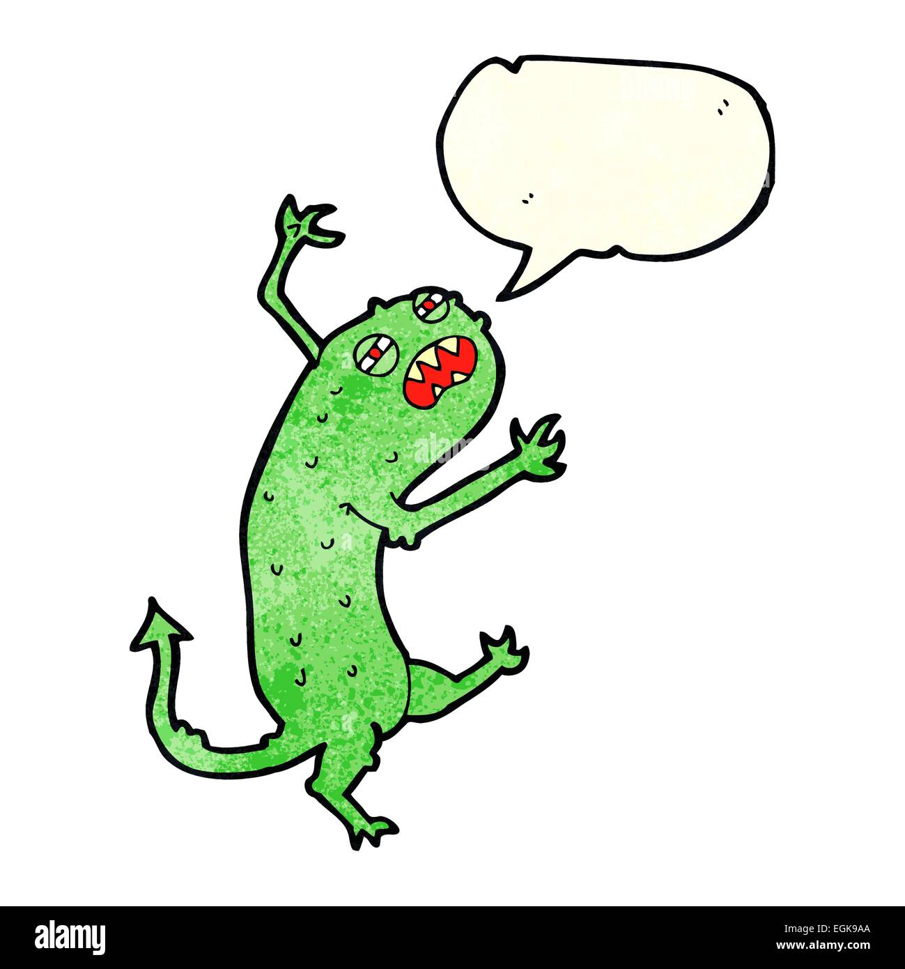 cartoon little monster with speech bubble Stock Vector Image & Art - Alamy