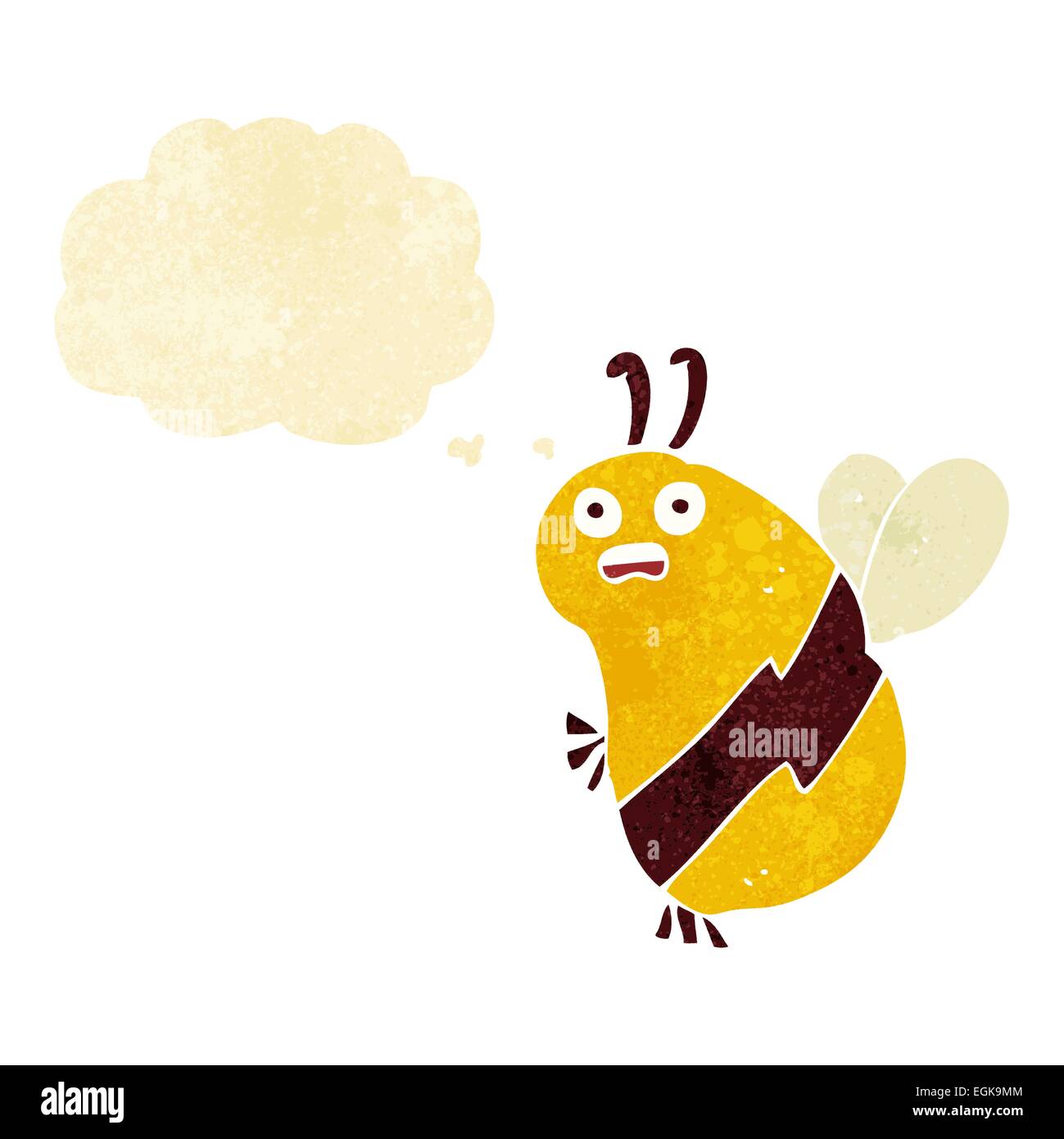 funny cartoon bee with thought bubble Stock Vector Image & Art - Alamy